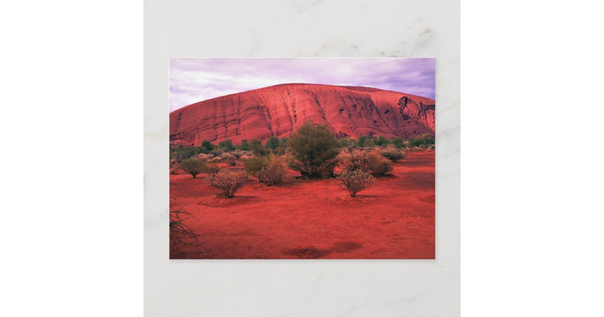 Ayers Rock, Uluru National Park, Australia Desert Postcard | Zazzle