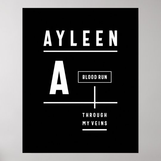 Ayleen Personalized Name Birthday Gift Poster | Zazzle.com