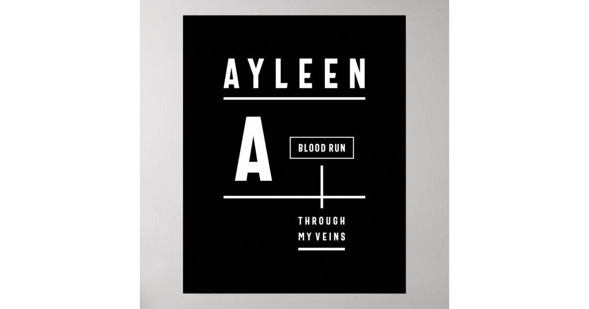 Ayleen Personalized Name Birthday Gift Poster | Zazzle