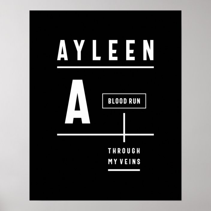 Ayleen Personalized Name Birthday Gift Poster | Zazzle.com