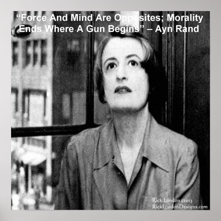 Ayn Rand Graphic & Famous Quote Poster | Zazzle