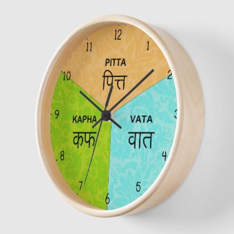 Ayurvedic Clock - Ayurveda Body Dosha Time Hours | Zazzle