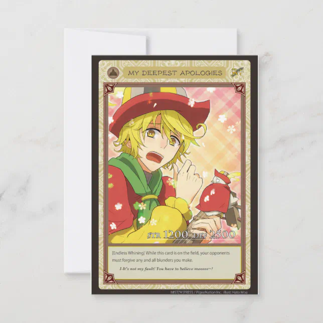 AZ card - My Deepest Apologies | Zazzle