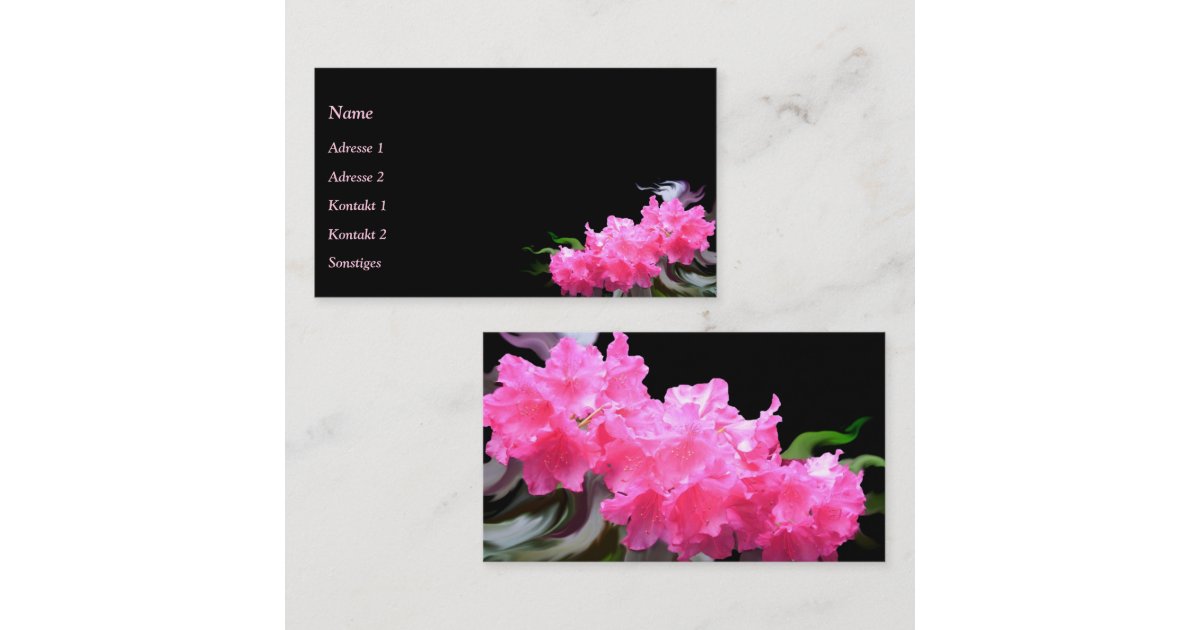Azalea Flowers Business Card | Zazzle