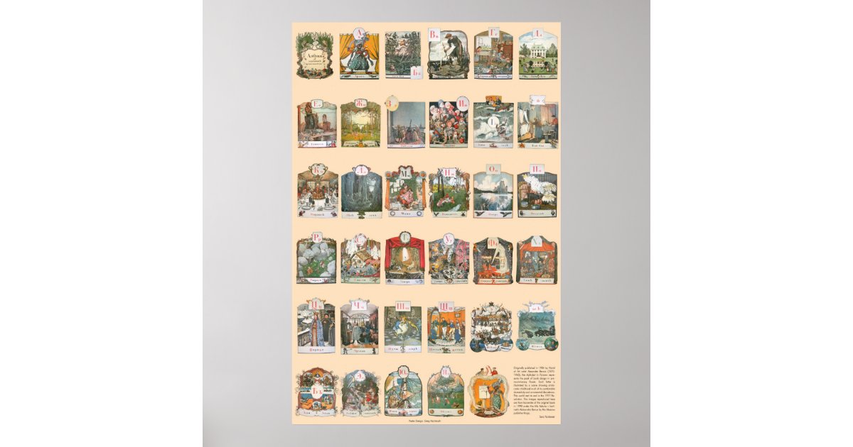 Azbuka (Alphabet) by Alexander Benois Poster | Zazzle