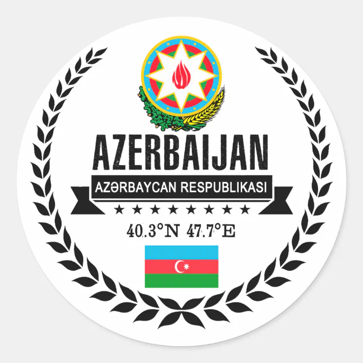 Azerbaijan Classic Round Sticker | Zazzle
