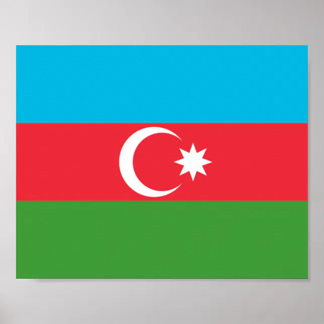 Azerbaijan Flag Poster | Zazzle