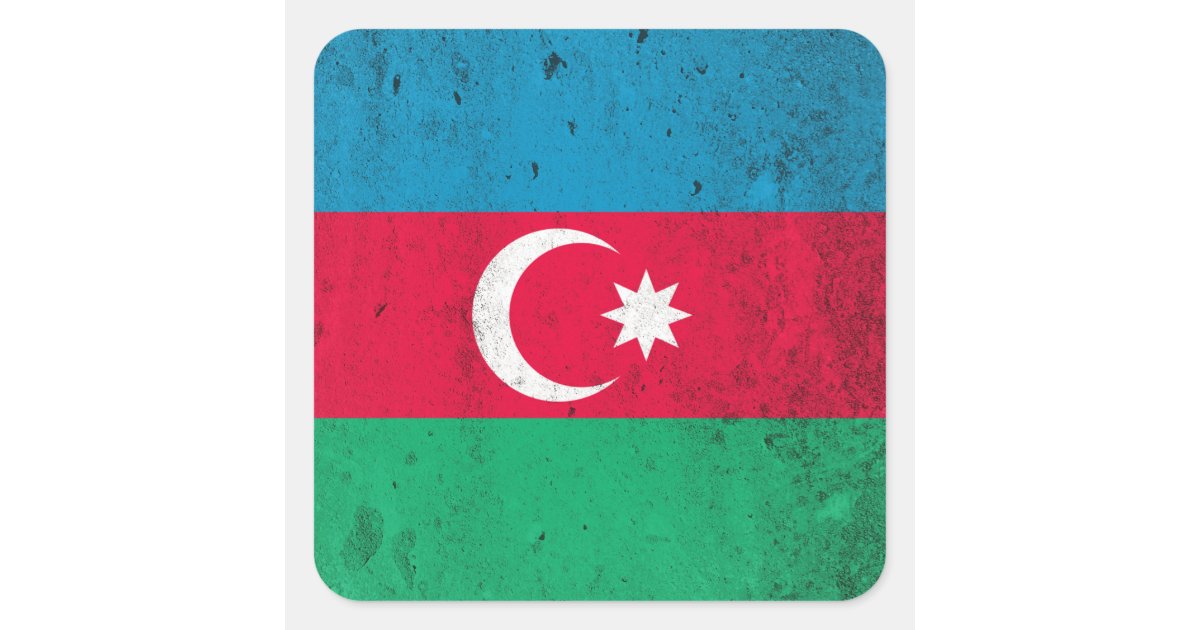 Azerbaijan Square Sticker | Zazzle