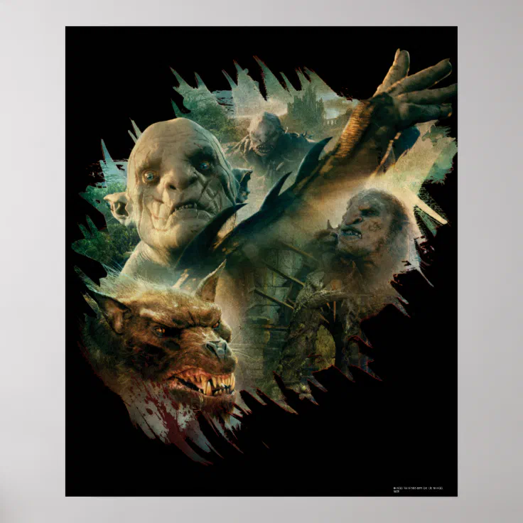 Azog, Narzug, and Bolg Graphic Poster | Zazzle