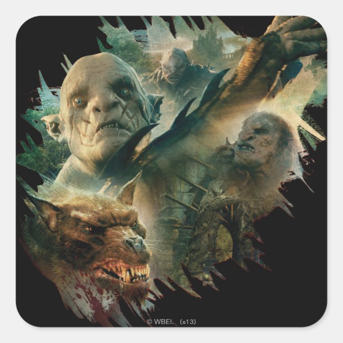Azog, Narzug, and Bolg Graphic Square Sticker | Zazzle.com