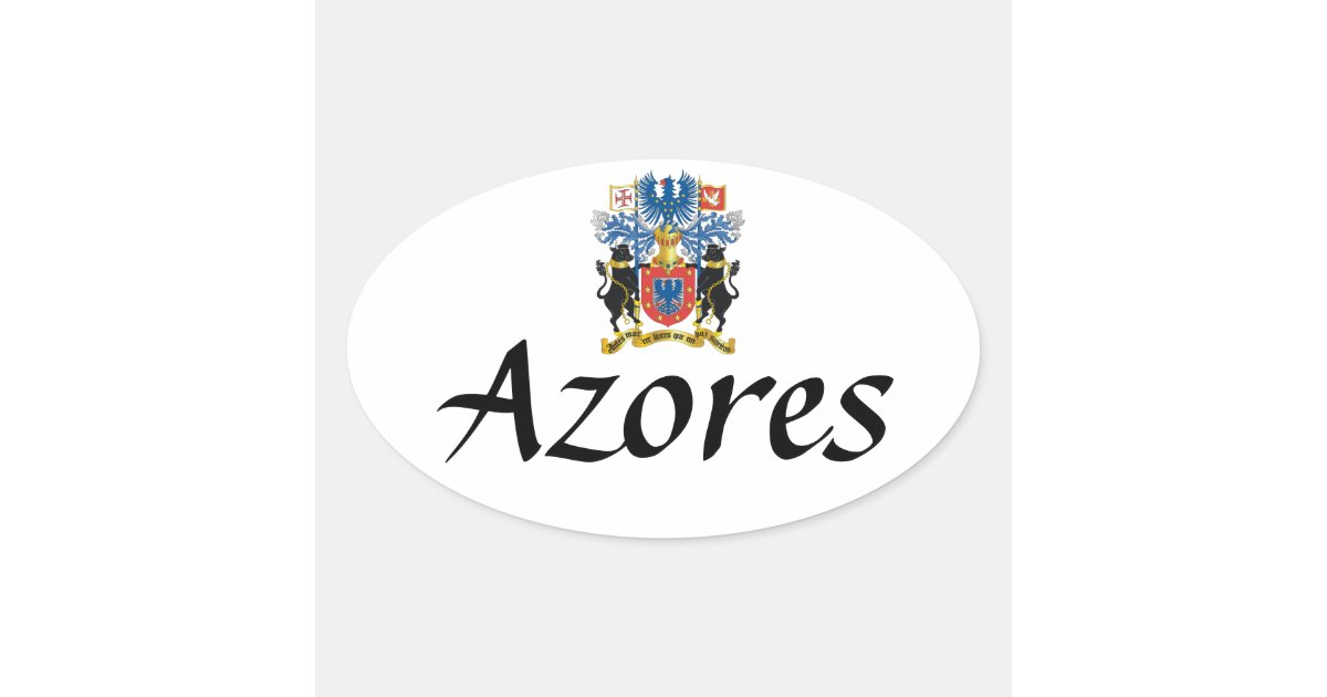 Azores Crest Oval Sticker | Zazzle