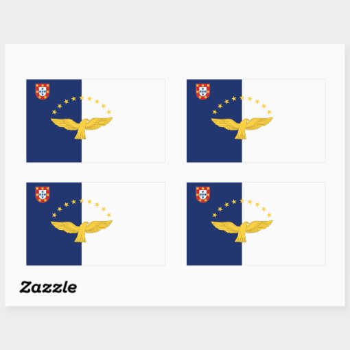 Azores Custom Azores Flag Sticker | Zazzle