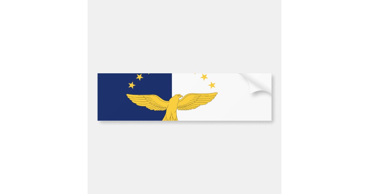 Azores Flag Bumper Sticker | Zazzle