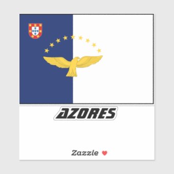 Azores Flag Laser Sticker | Zazzle
