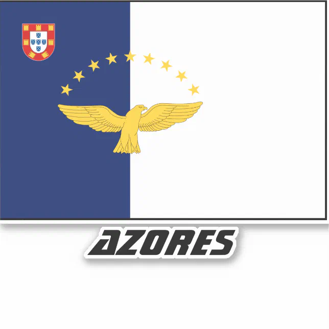 Azores Flag Laser Sticker | Zazzle