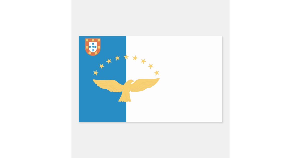 Azores Flag Rectangular Sticker | Zazzle