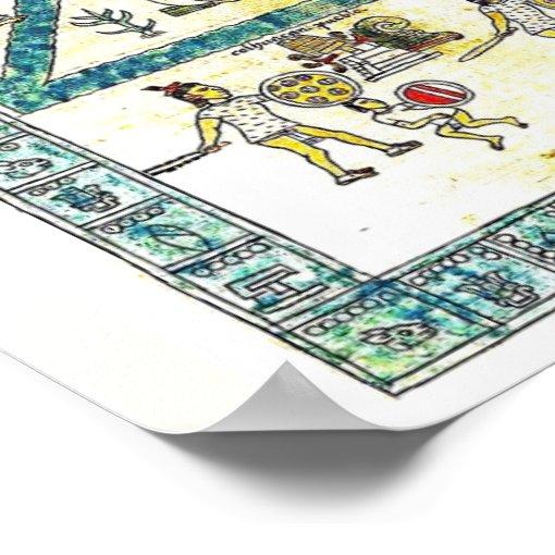 Aztec Art Codex Mendoza Cover copy, Middle Ages Poster | Zazzle