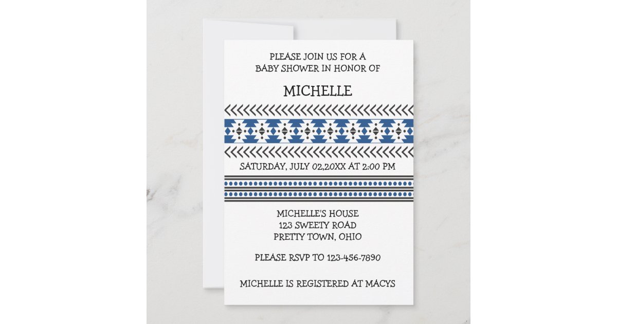 Aztec Baby Shower Invitation | Zazzle