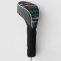 Aztec Blues Reds Black Mixed Motifs Pattern Golf Head Cover | Zazzle