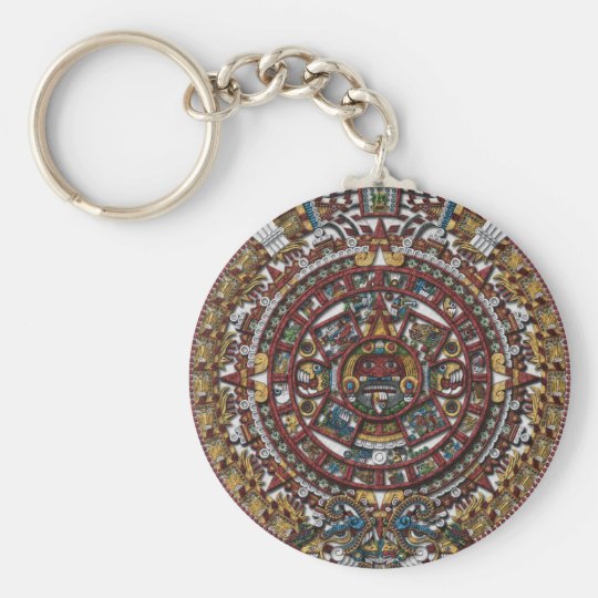 Aztec Calendar Keychain | Zazzle.com