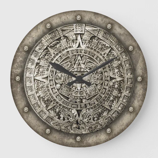 Aztec Calendar Large Clock | Zazzle