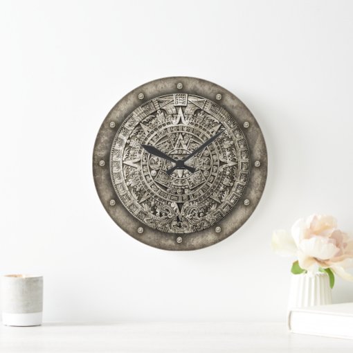 Aztec Calendar Large Clock | Zazzle