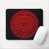 Aztec Calendar - red Mouse Pad | Zazzle
