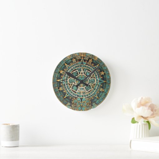 Aztec Calendar Wall Clock | Zazzle
