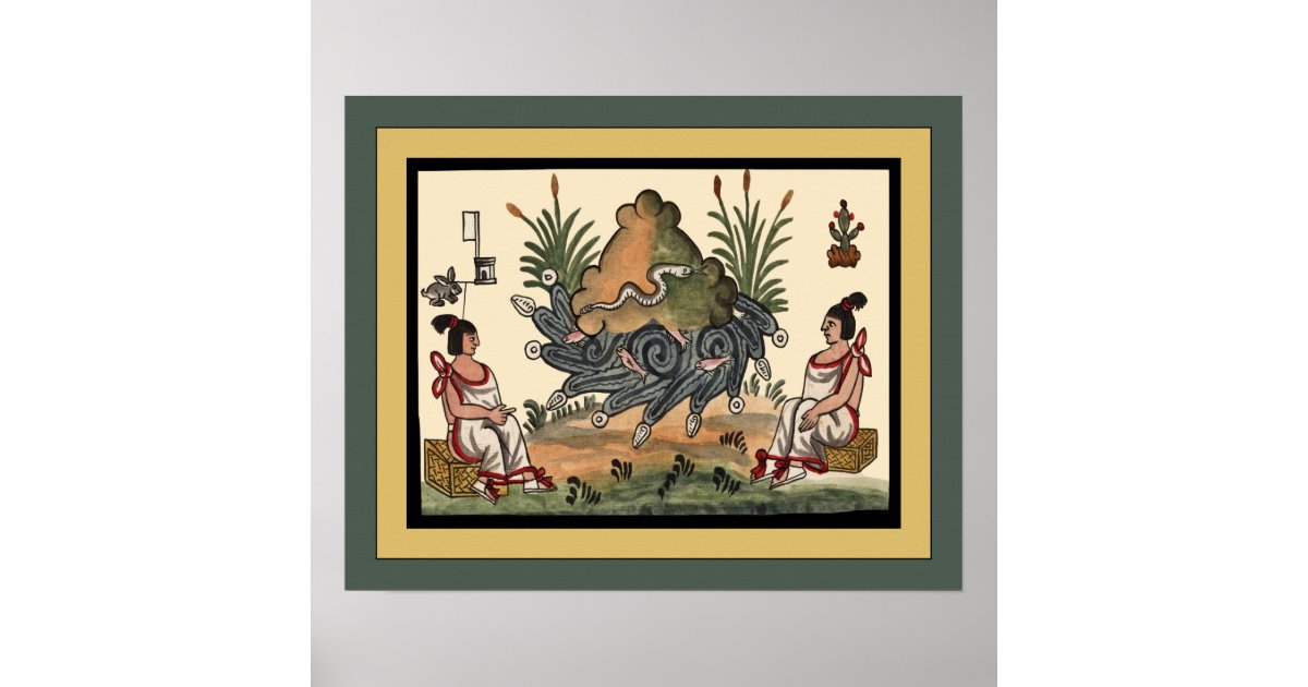 Aztec Ceremonies ~ Archeology ~ Tovar Codex ~ * ~ Poster | Zazzle