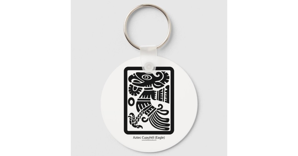 Aztec Cuauhtli - Eagle (Black) Keychain | Zazzle