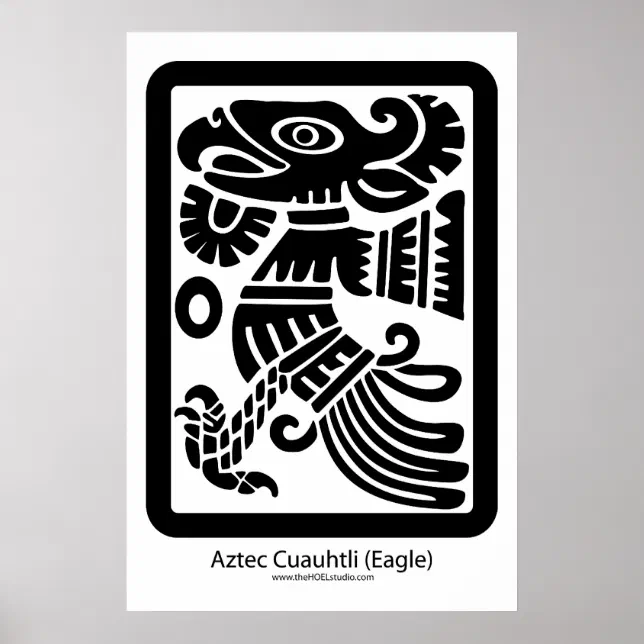 Aztec Cuauhtli - Eagle (Black) Print | Zazzle