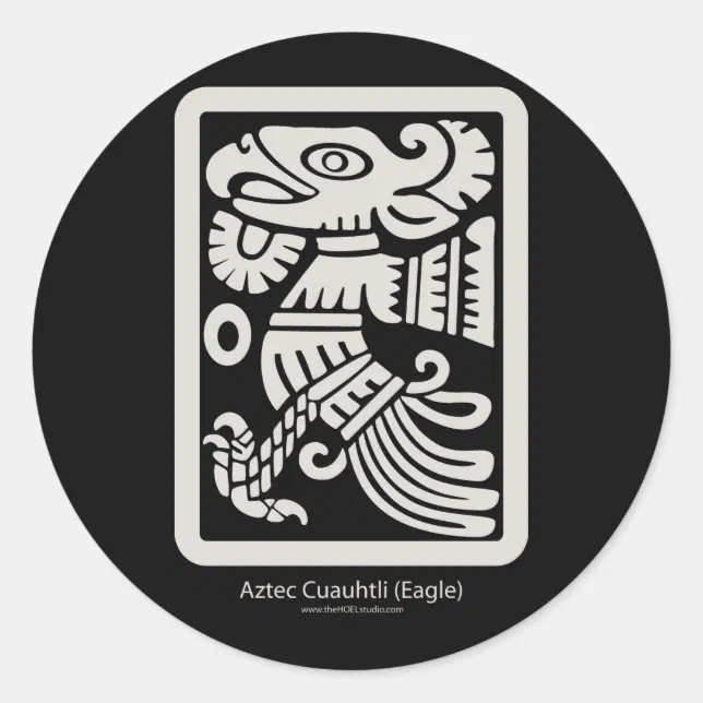 Aztec Cuauhtli - Eagle (Putty) Sticker | Zazzle