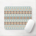 Aztec Essence Ptn IIIb Blue Cream Terracottas Mouse Pad | Zazzle