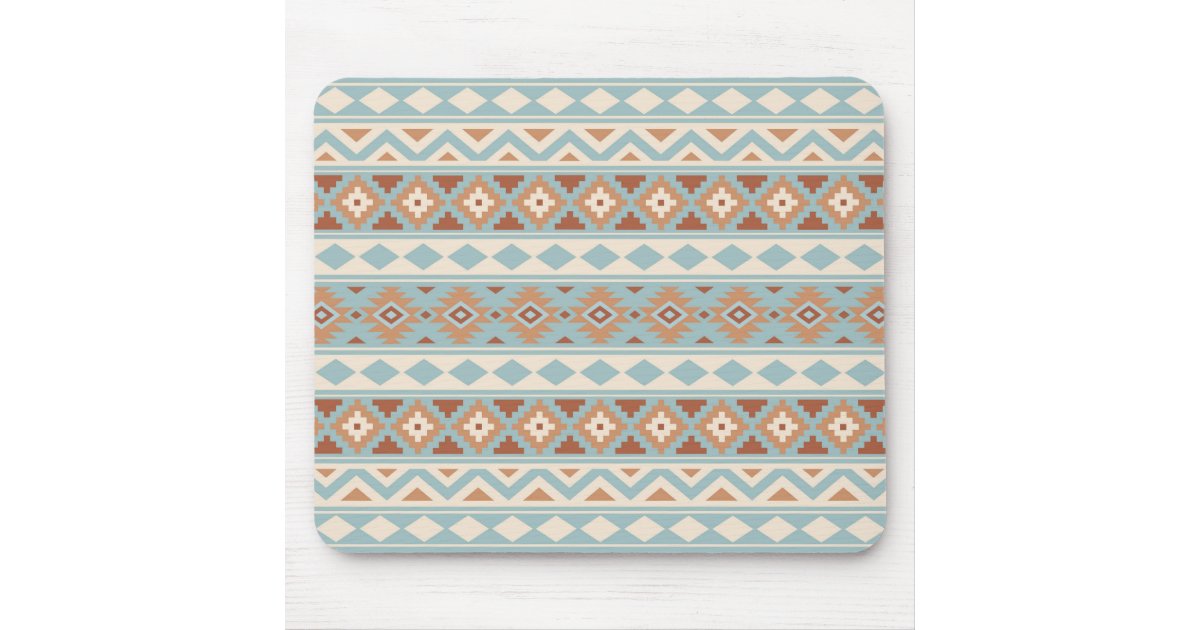 Aztec Essence Ptn IIIb Blue Cream Terracottas Mouse Pad | Zazzle