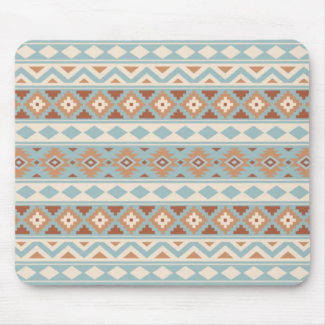 Aztec Essence Ptn IIIb Blue Cream Terracottas Mouse Pad | Zazzle