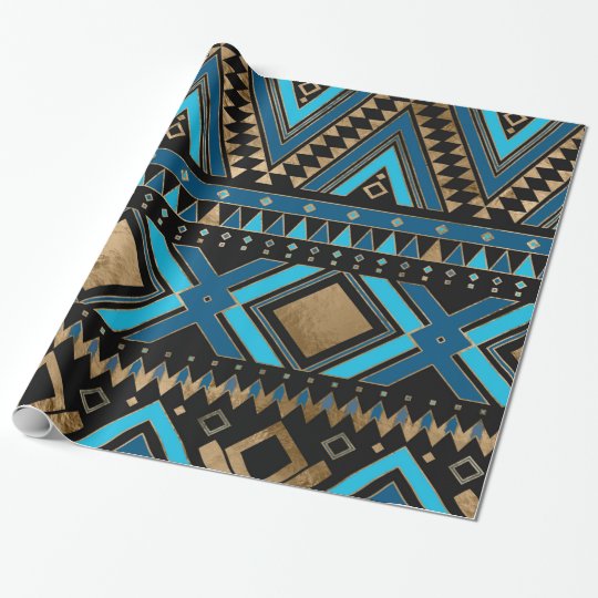 Aztec Ethnic Pattern Art Wrapping Paper | Zazzle.com
