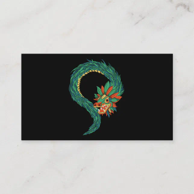 Aztec God Quetzalcoatl Snake Dragon Inca Maya Civi Business Card | Zazzle