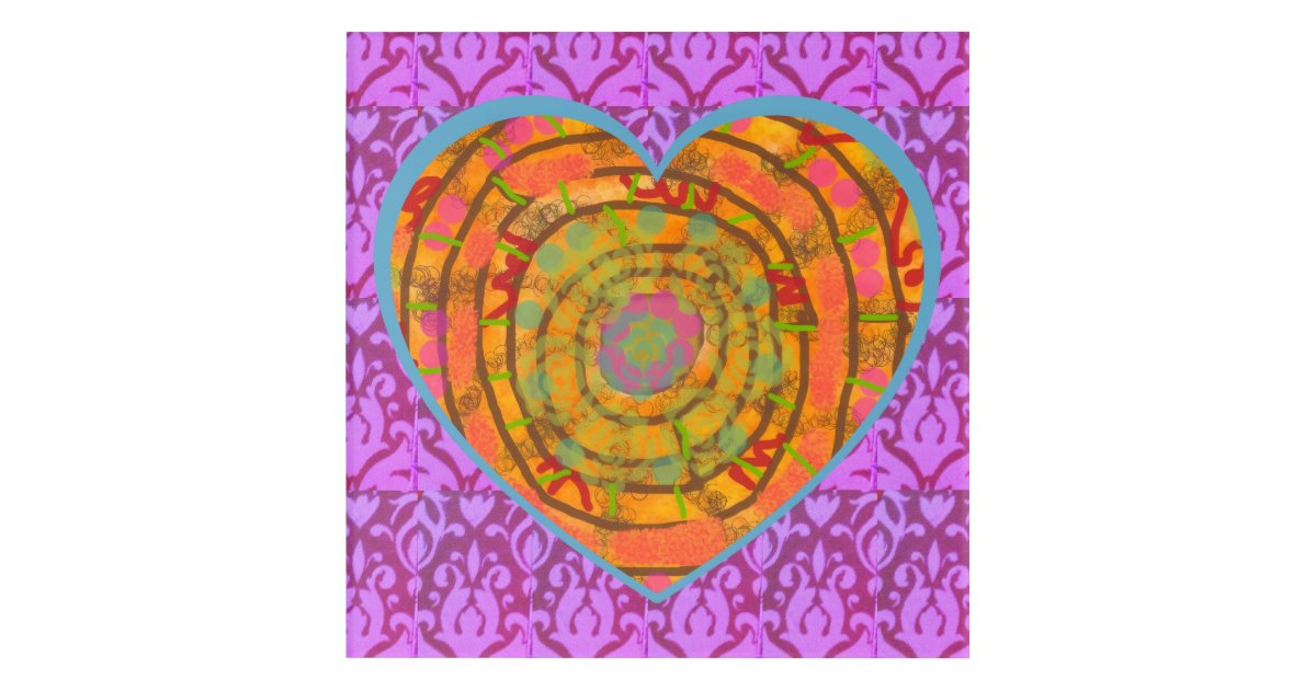 Aztec Heart Design Acrylic Print | Zazzle