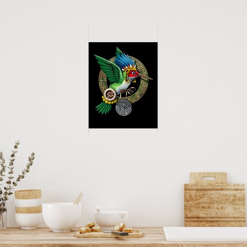 Aztec Hummingbird Poster | Zazzle