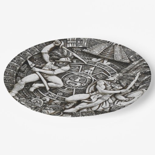 Aztec Indians Decor Spanish Conquistadors Paper Plates | Zazzle