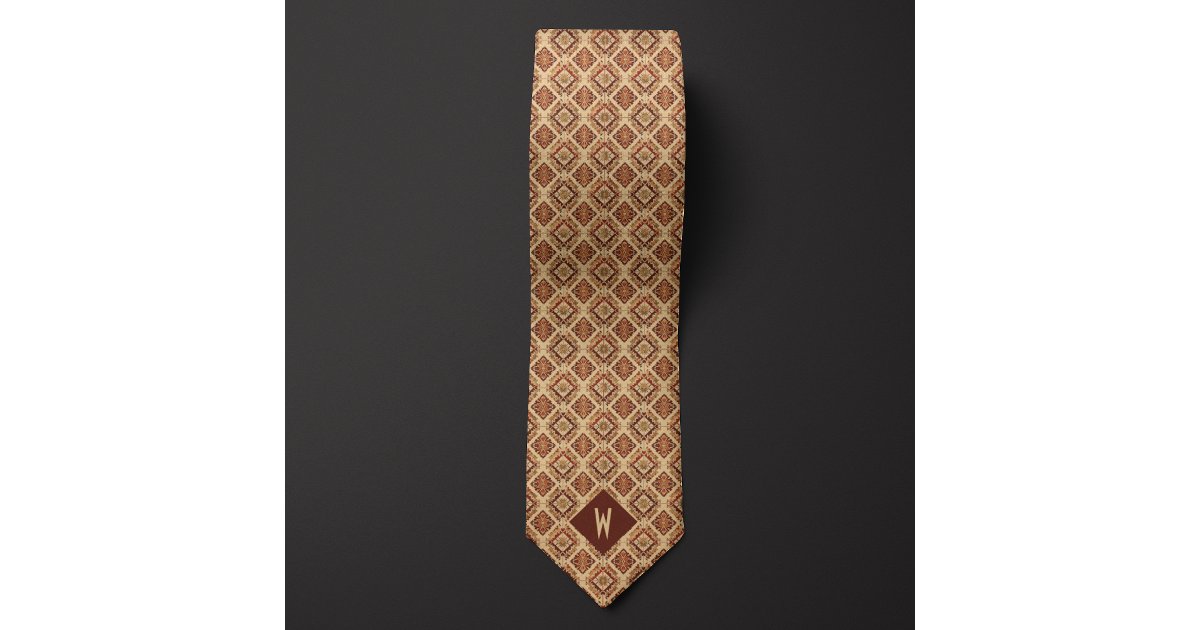 Aztec-Inspired Diamond Pattern Neck Tie | Zazzle