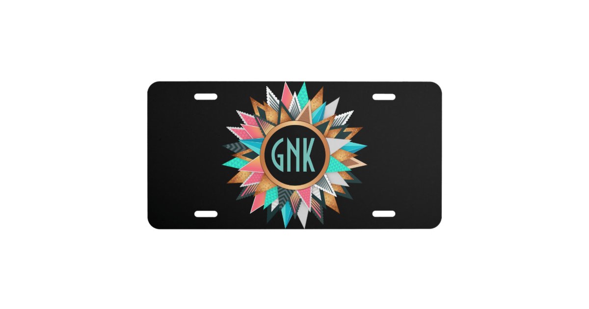 Aztec Inspired License Plate | Zazzle