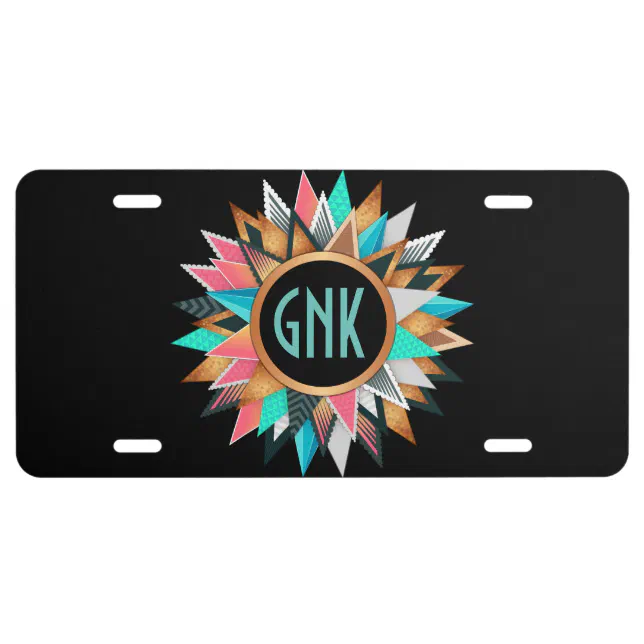 Aztec Inspired License Plate | Zazzle