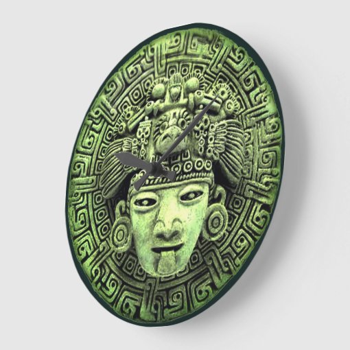 Aztec Mask Large Clock | Zazzle