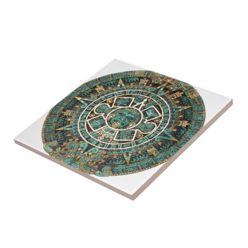 Aztec Mayan Ancient Round Disk Calendar Ceramic Tile | Zazzle