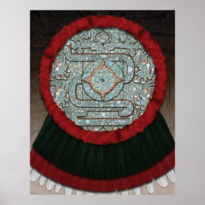 Aztec Mosaic Shield Poster | Zazzle.com