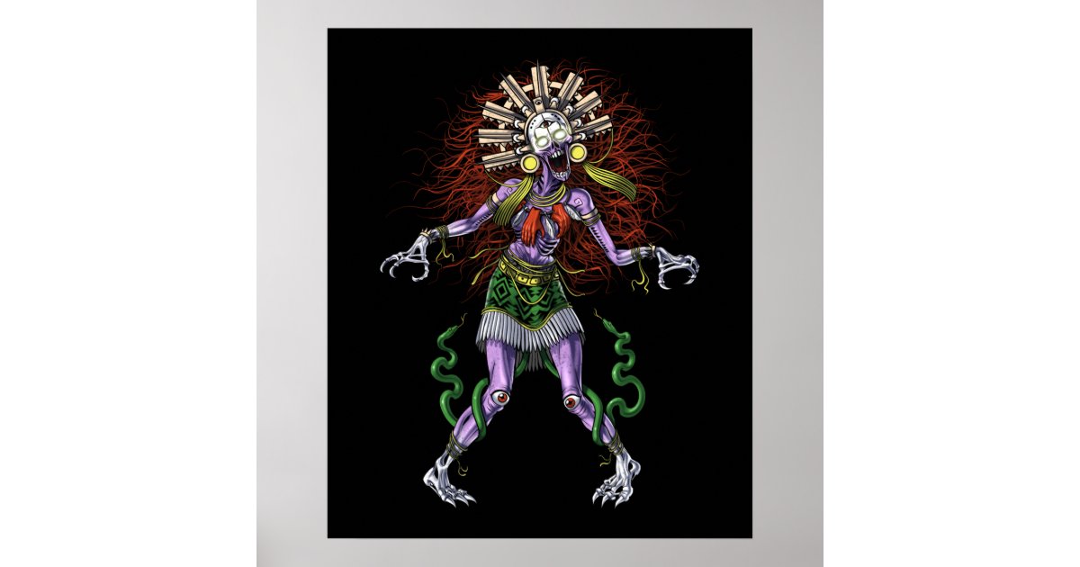 Aztec Mythology Deity Tzitzimitl Poster | Zazzle