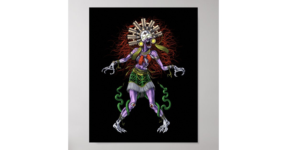 Aztec Mythology Deity Tzitzimitl Poster | Zazzle