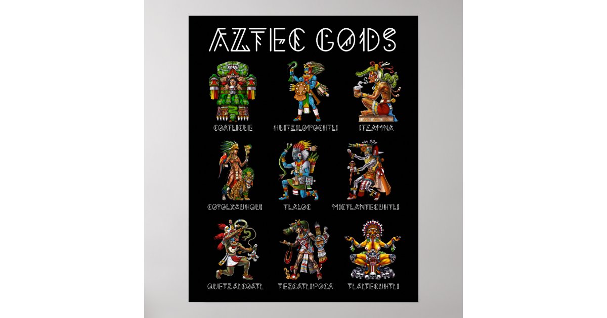 Aztec Mythology Gods Poster | Zazzle