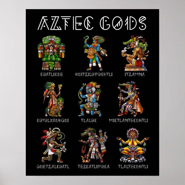 Aztec Mythology Gods Poster | Zazzle